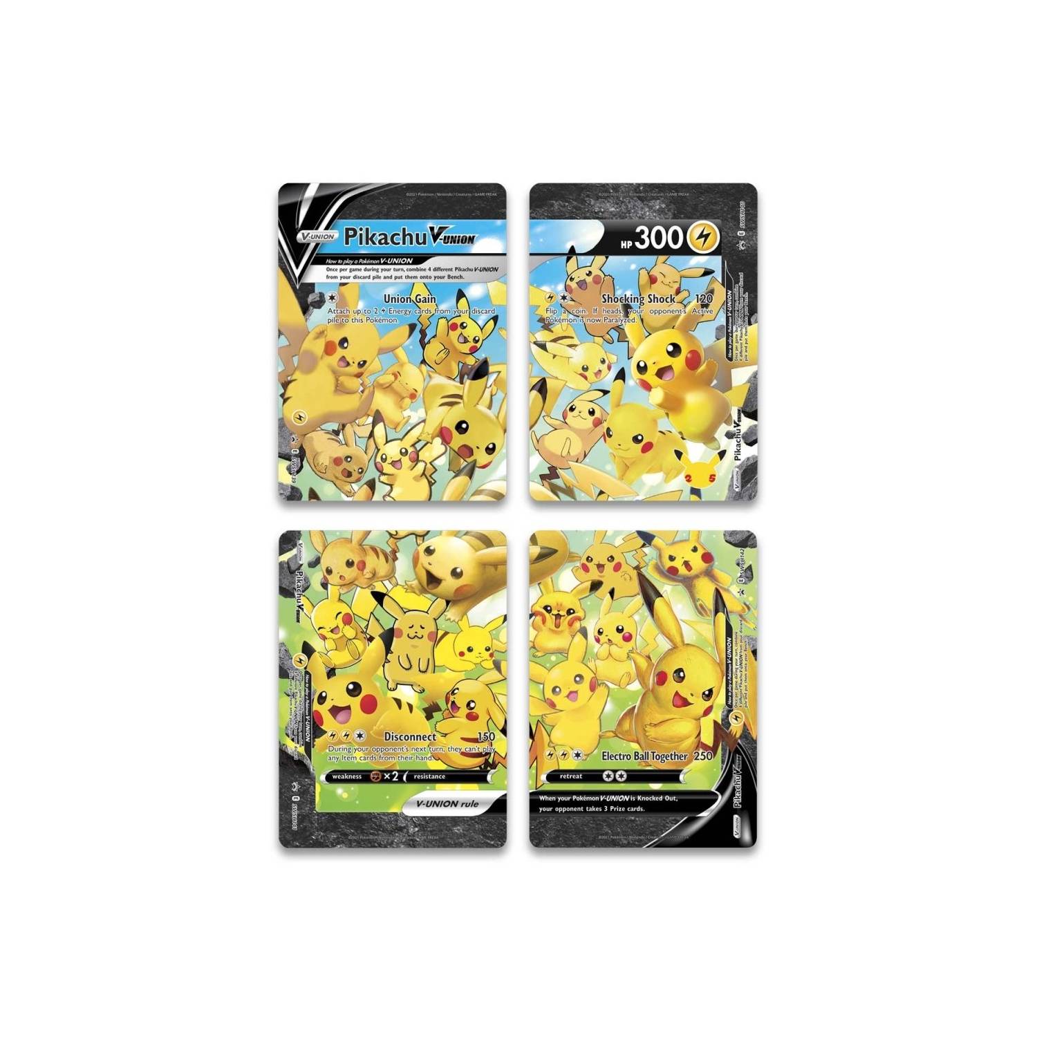 Pokemon Anniversary Celebrations Pikachu V-Union – Okami Dex