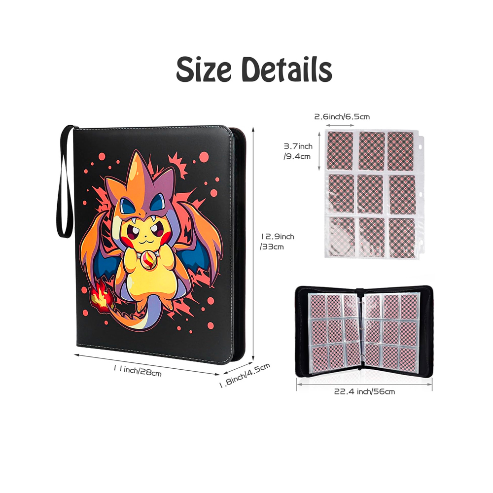 Pokemon Folder 9 Pocket Pikachu Charizard Y 900 Cartas – Okami Dex